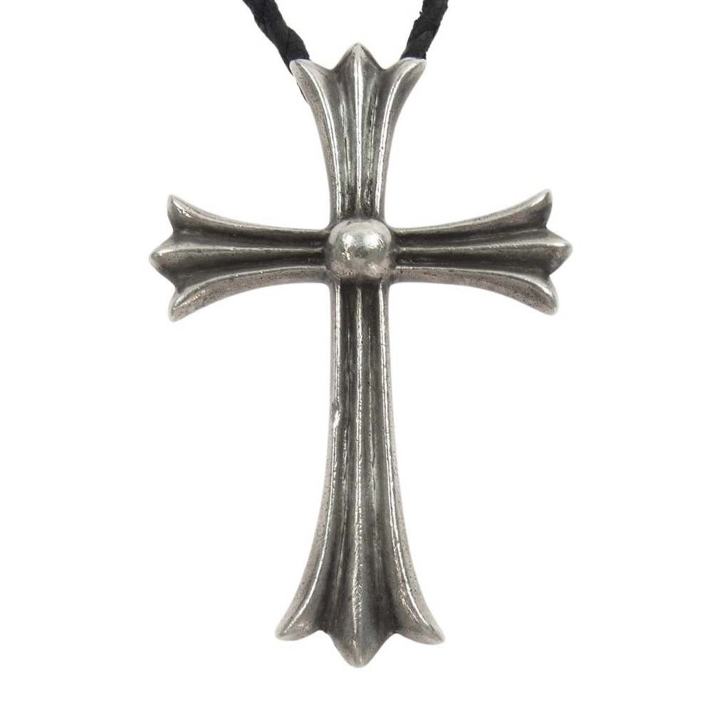Chrome Hearts Chrome Hearts Large Cross + Leather Braid Necklace | Grailed