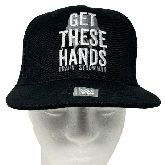 Wwe Braun Strowman Get These Hands Trucker Hat Black WWE Raw Cap | Grailed
