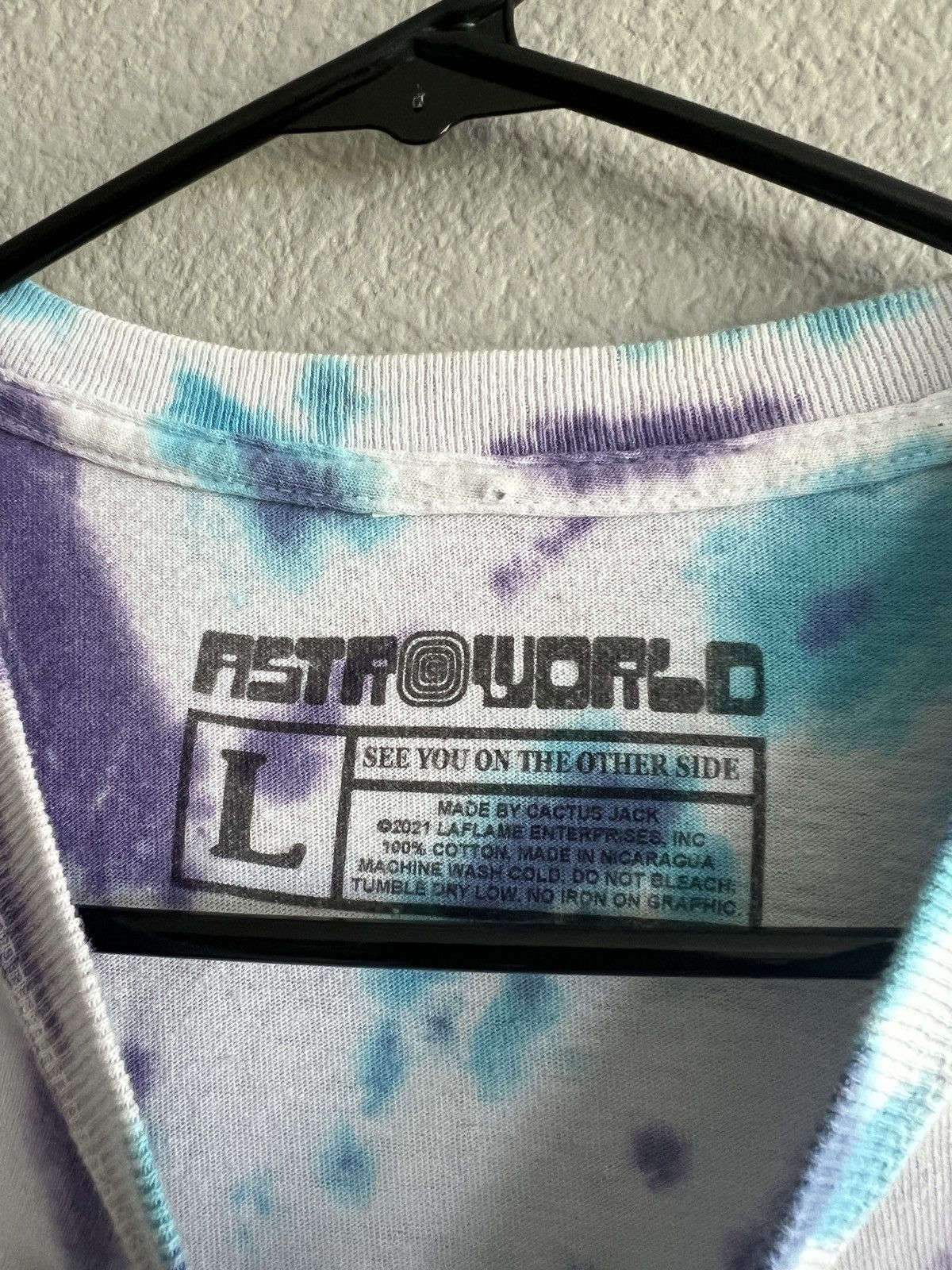 Travis Scott Astroworld Fest Astrofest 21 tie dye tee | Grailed