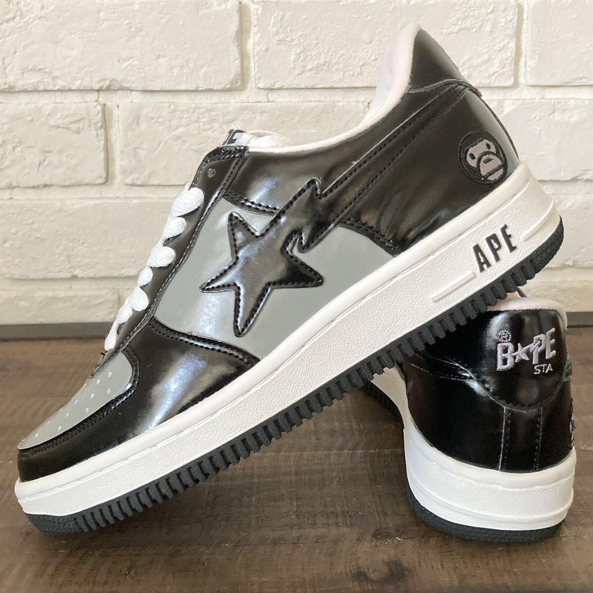 Bape BAPESTA patent leather sneakers Golie a bathing ape BAPE STA | Grailed