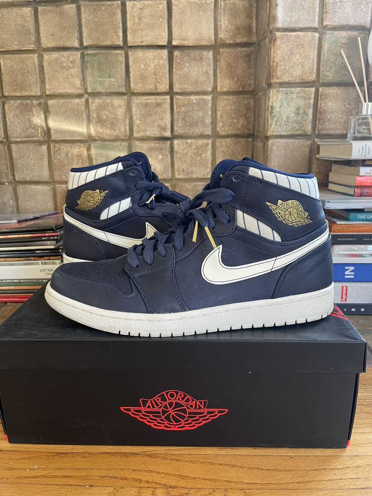Jordan Brand × Nike Nike Air Jordan 1 Derek Jeter (2014) | Grailed