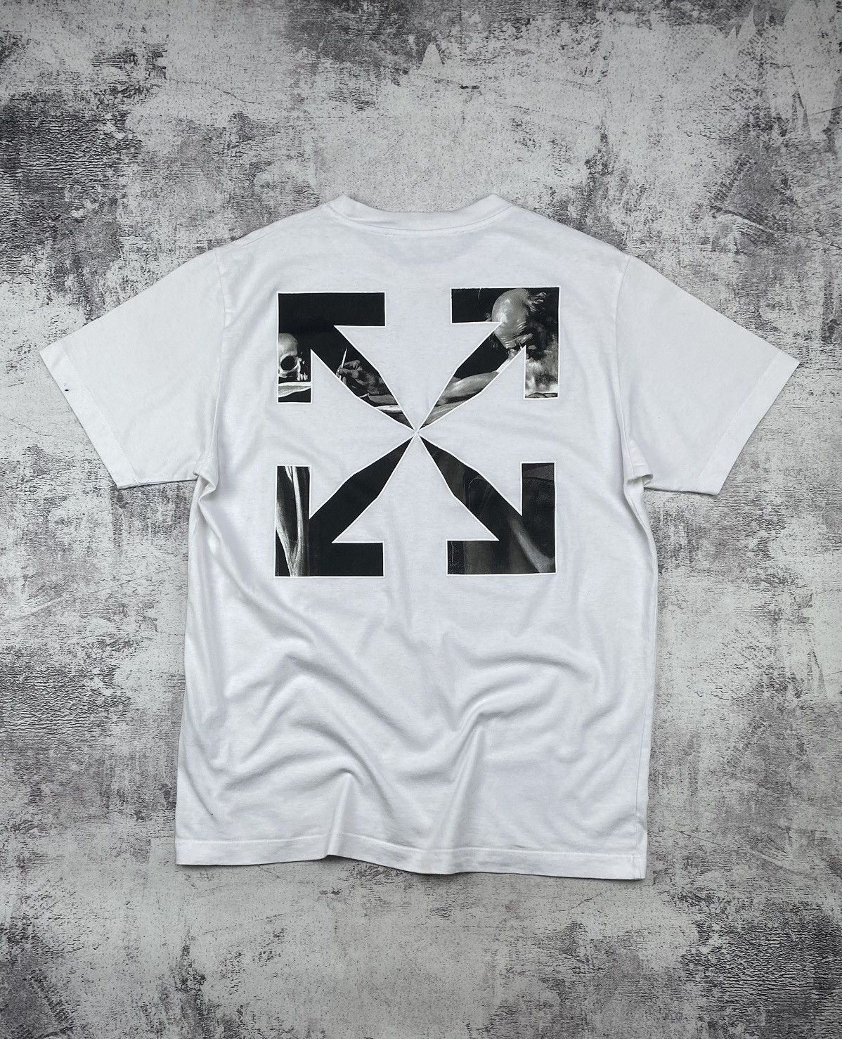 Off-White Vintage Off White Caravaggio Arrow White Rare T Shirt | Grailed