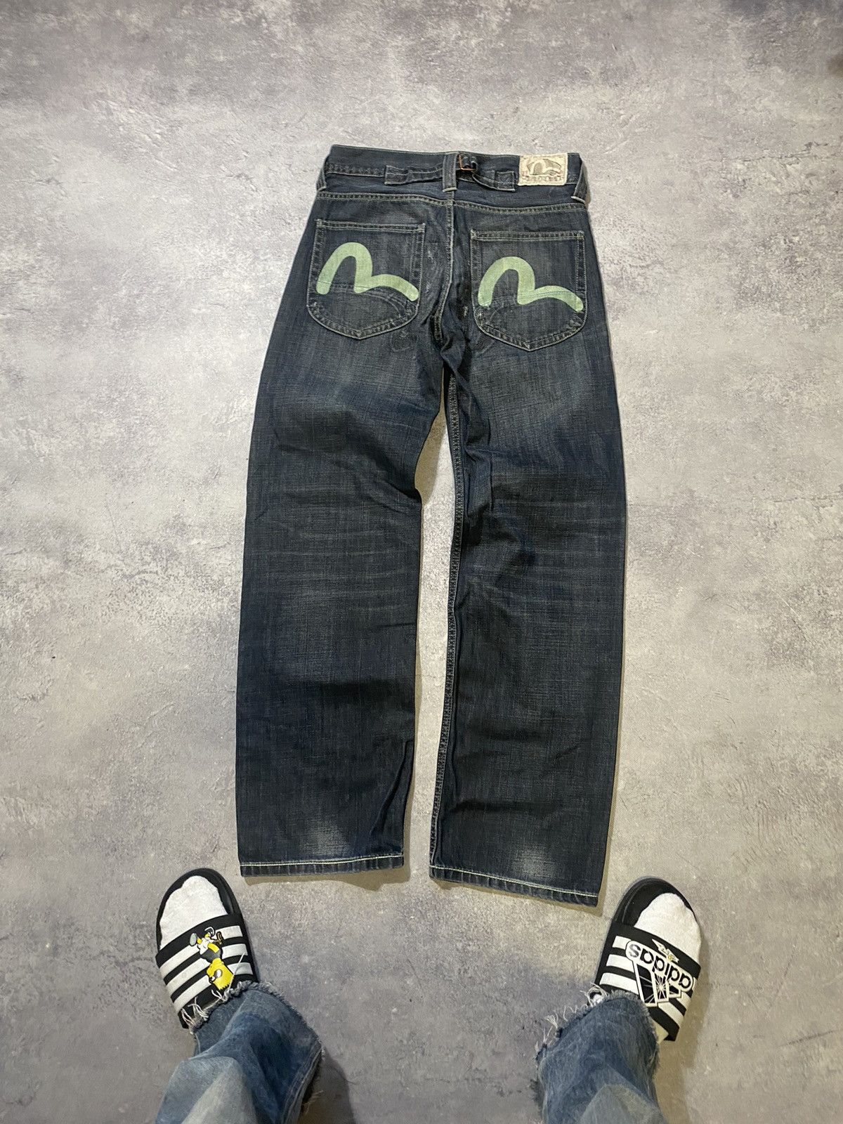 Evisu × Puma × Vintage Evisu x Puma Vintage denim jeans | Grailed