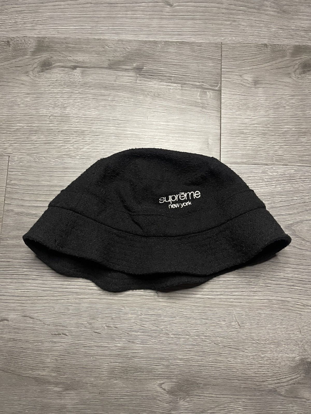 Supreme Supreme Classic Logo Italian Wool Bucket Hat | Grailed