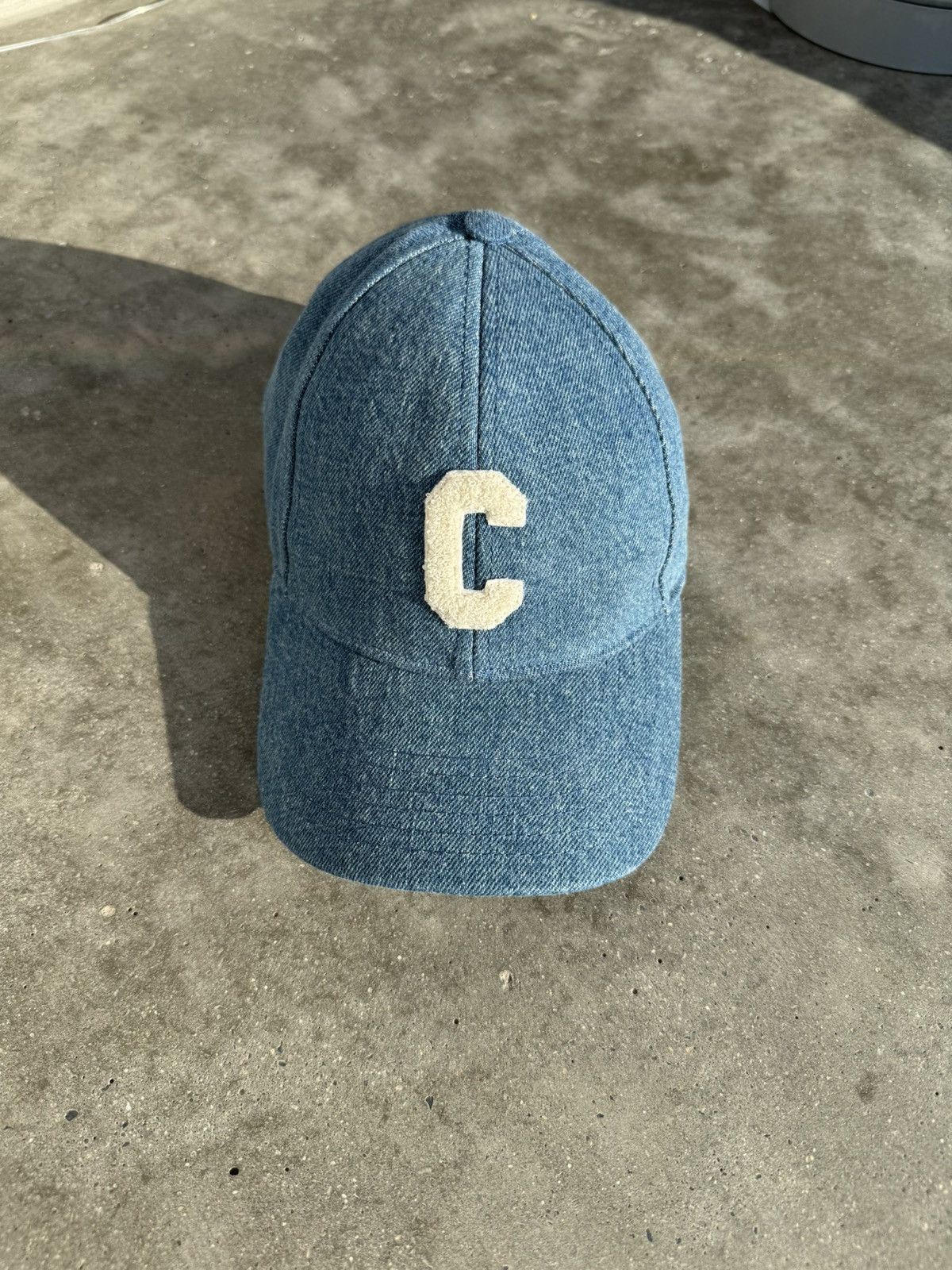 Celine × Designer Very rare na classy Celine Denim Cap with C logo ...