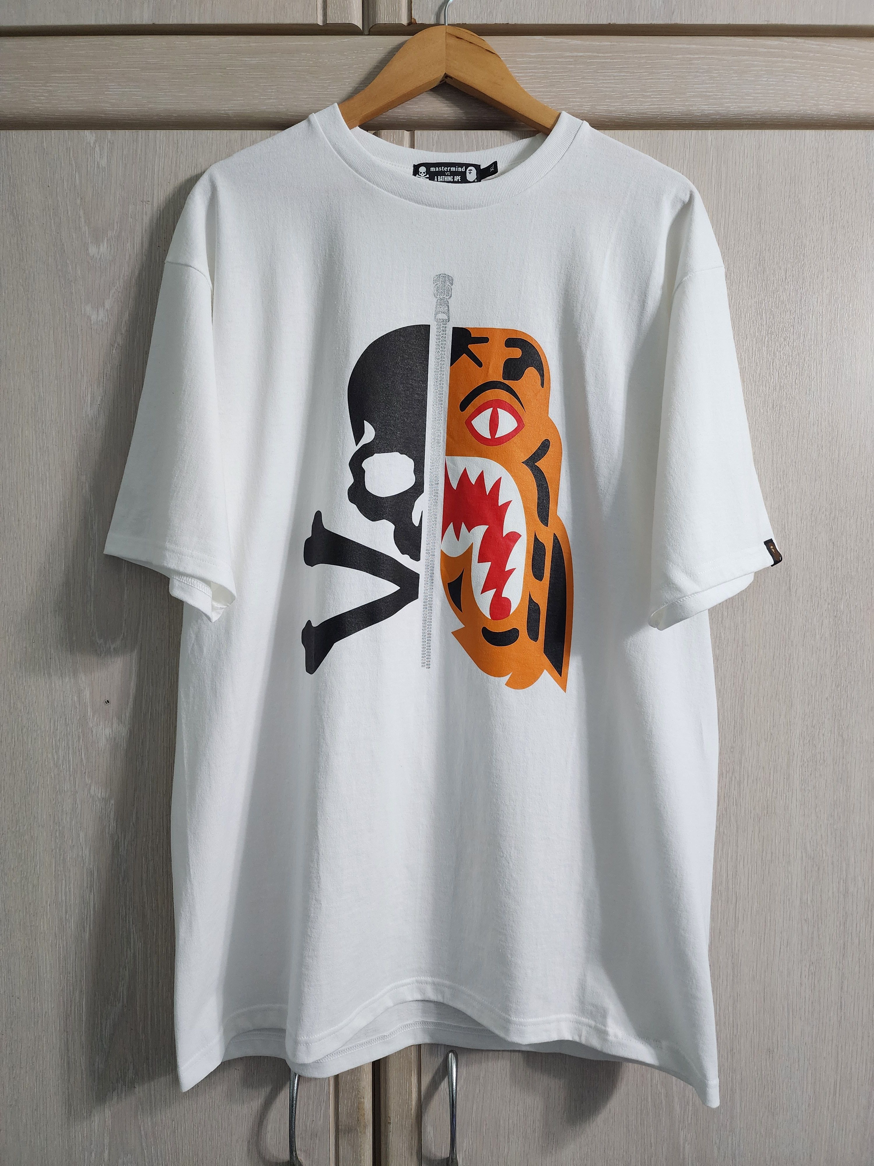 Bape × Mastermind Japan Bape vs Mastermind Half Skull Tiger Tee | Grailed