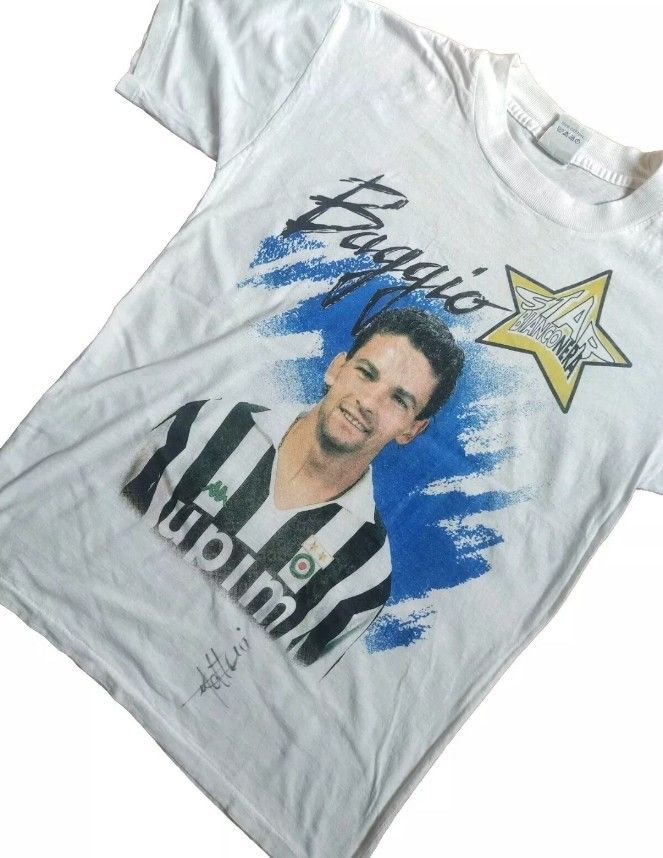 Vintage Vintage Roberto Baggio 90's Single stitch T-Shirt | Grailed