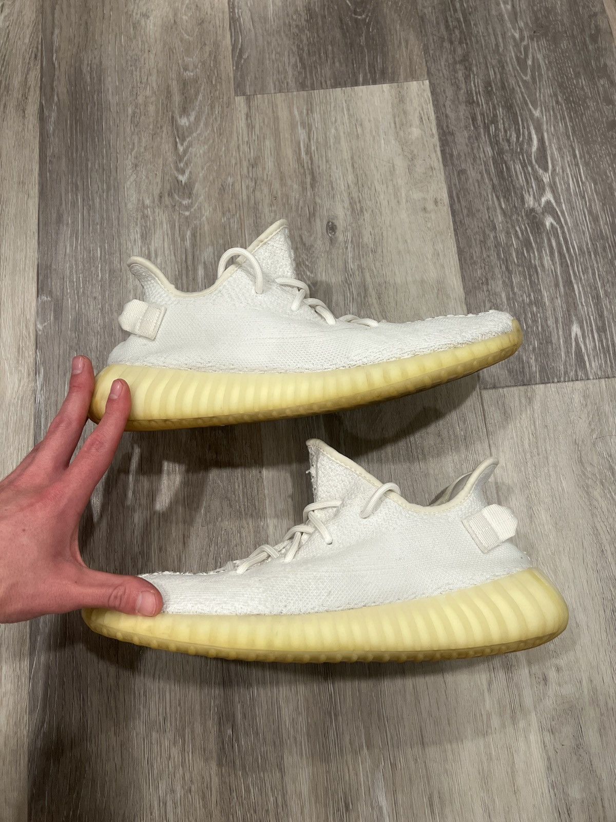 Adidas × Kanye West Yeezy Boost 350 Cream White / Triple White | Grailed