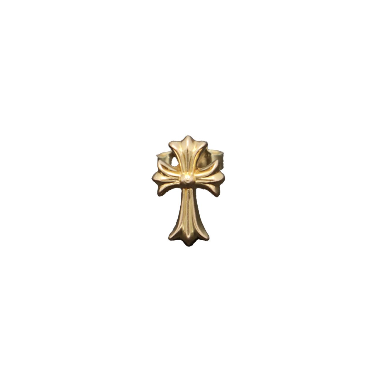 Chrome Hearts CHROME HEARTS 22K GOLD CROSS EARRING | Grailed