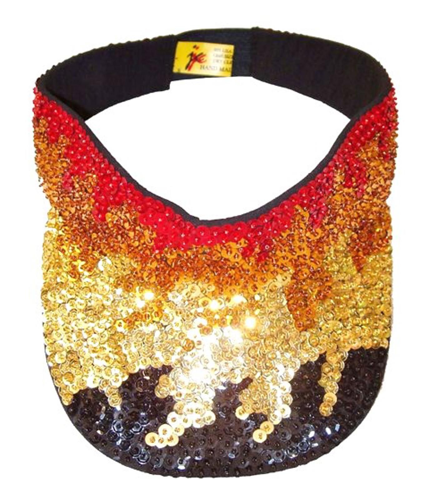 Designer Sequin Sun Visor Flames | Grailed