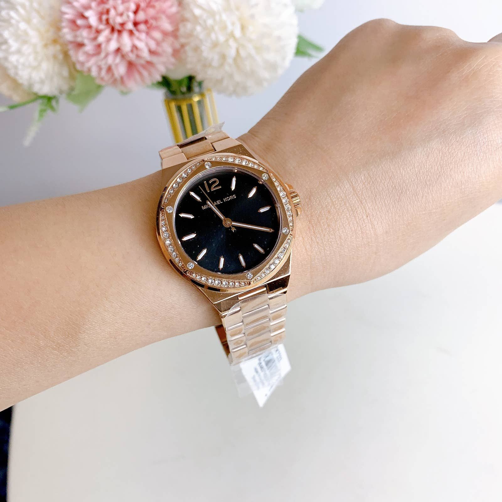 Michael Kors Michael Kors MK7233 Lennox Three-Hand Rose Gold-Tone Watch ...