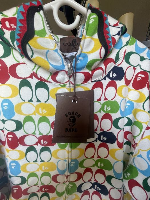 Bape Bape x Coach Shark Full ZIp Hoodie | Grailed