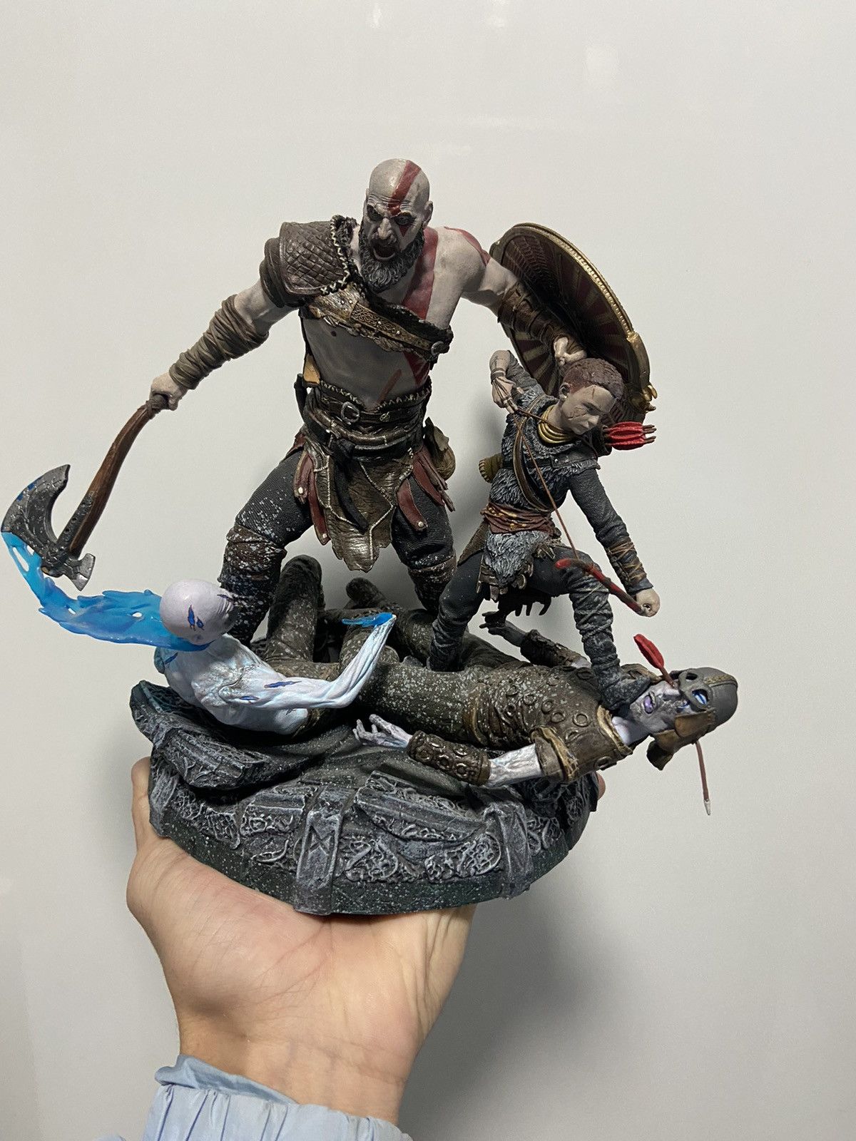 Rare God of War Stone Statue Collector's Edition Kratos & Atreus | Grailed