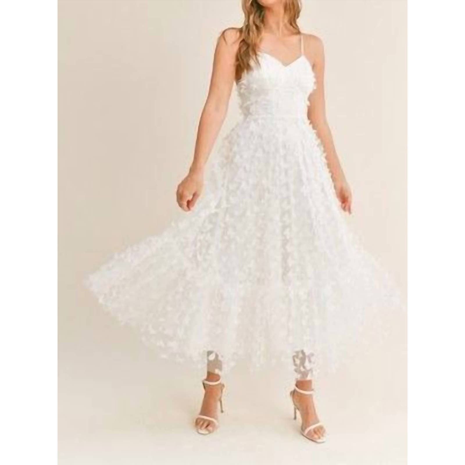 Designer MABLE Ember Butterfly Midi Dress In White | Grailed