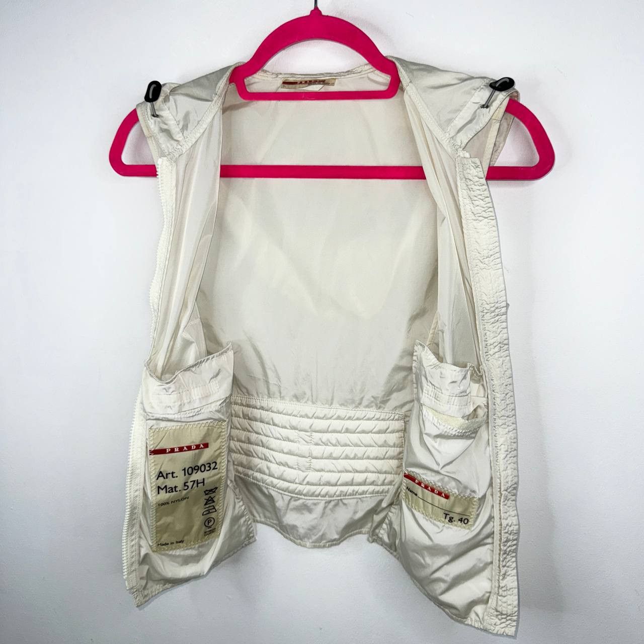 Prada Prada Vintage Nylon Hooded Vest with Red Tab | Grailed