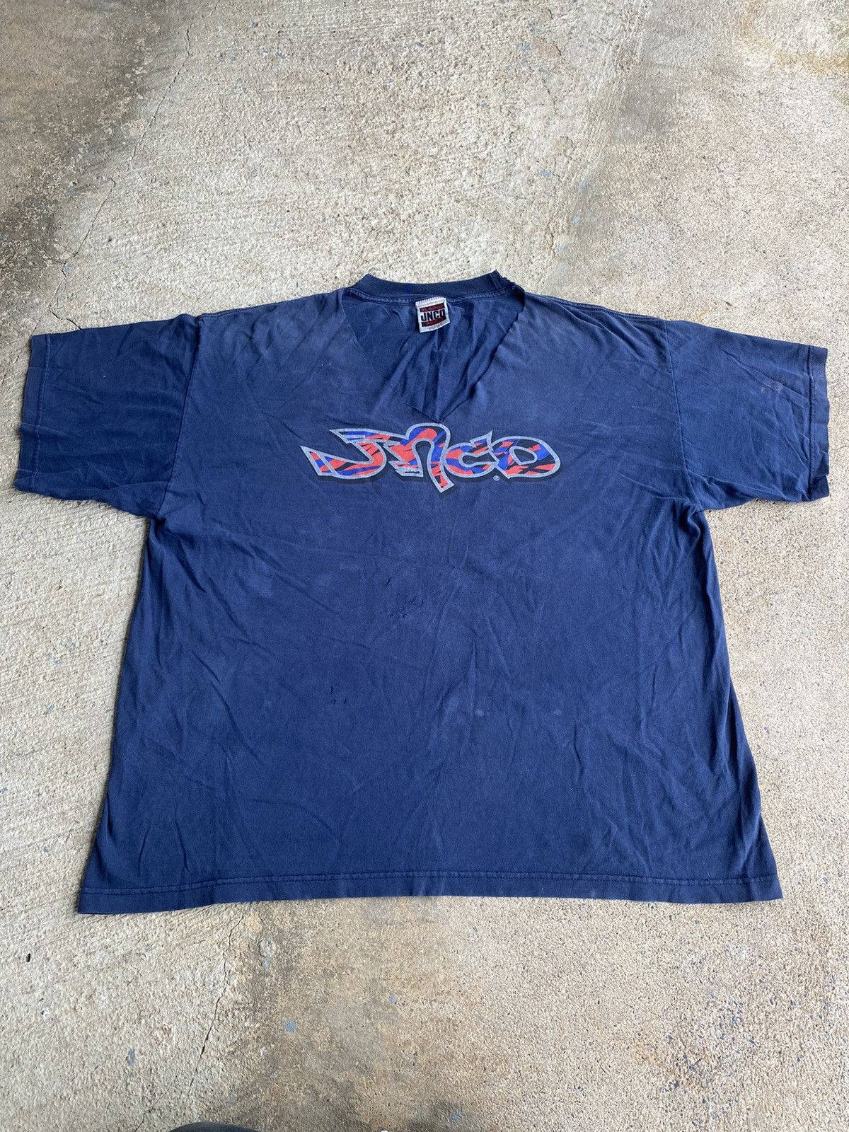 Jnco × Streetwear × Vintage Vintage 90’s JNCO Distressed Chopped Shirt ...
