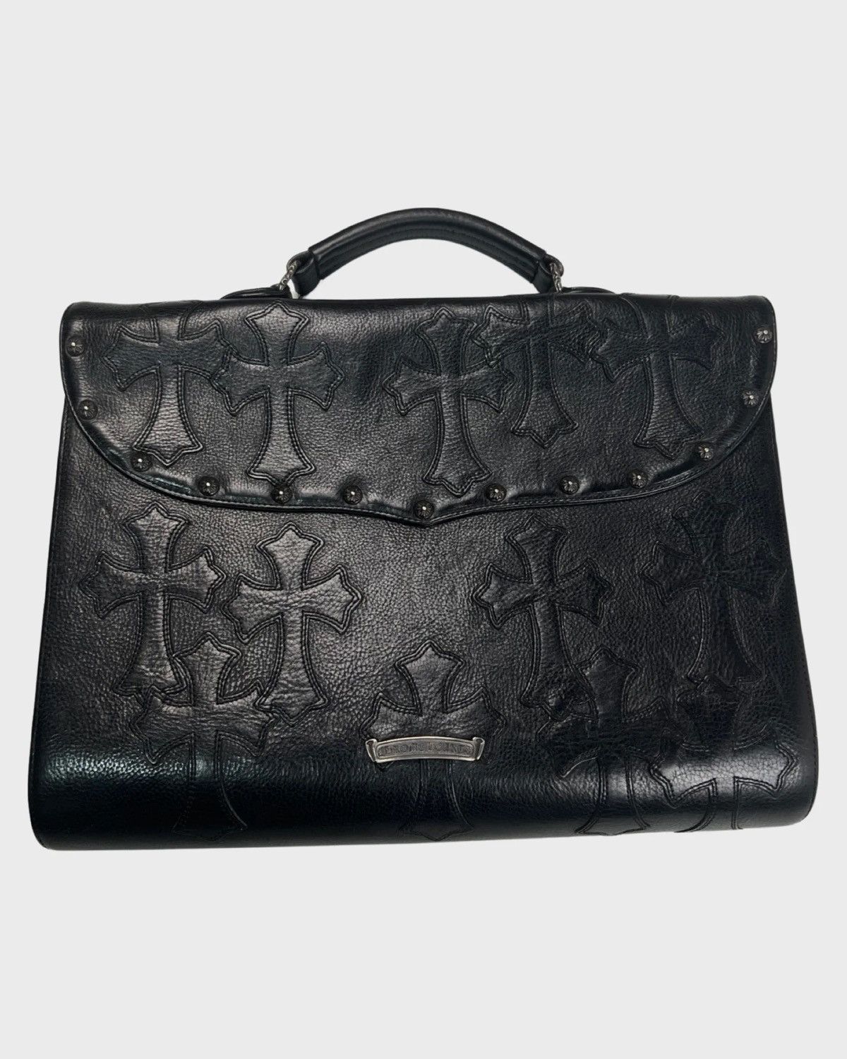 Chrome Hearts CHROME HEARTS CROSS PATCHED GOTHIC BRIEFCASE BAG SZ:OS ...