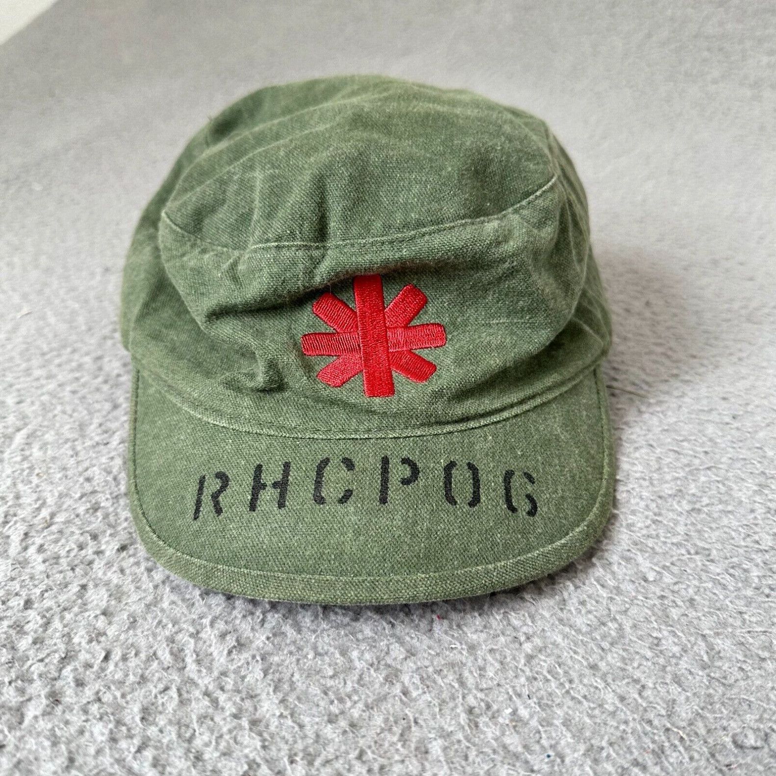 Vintage Red Hot Chili Peppers Hat Khaki Army Military Cap RHCP OG 2006 ...