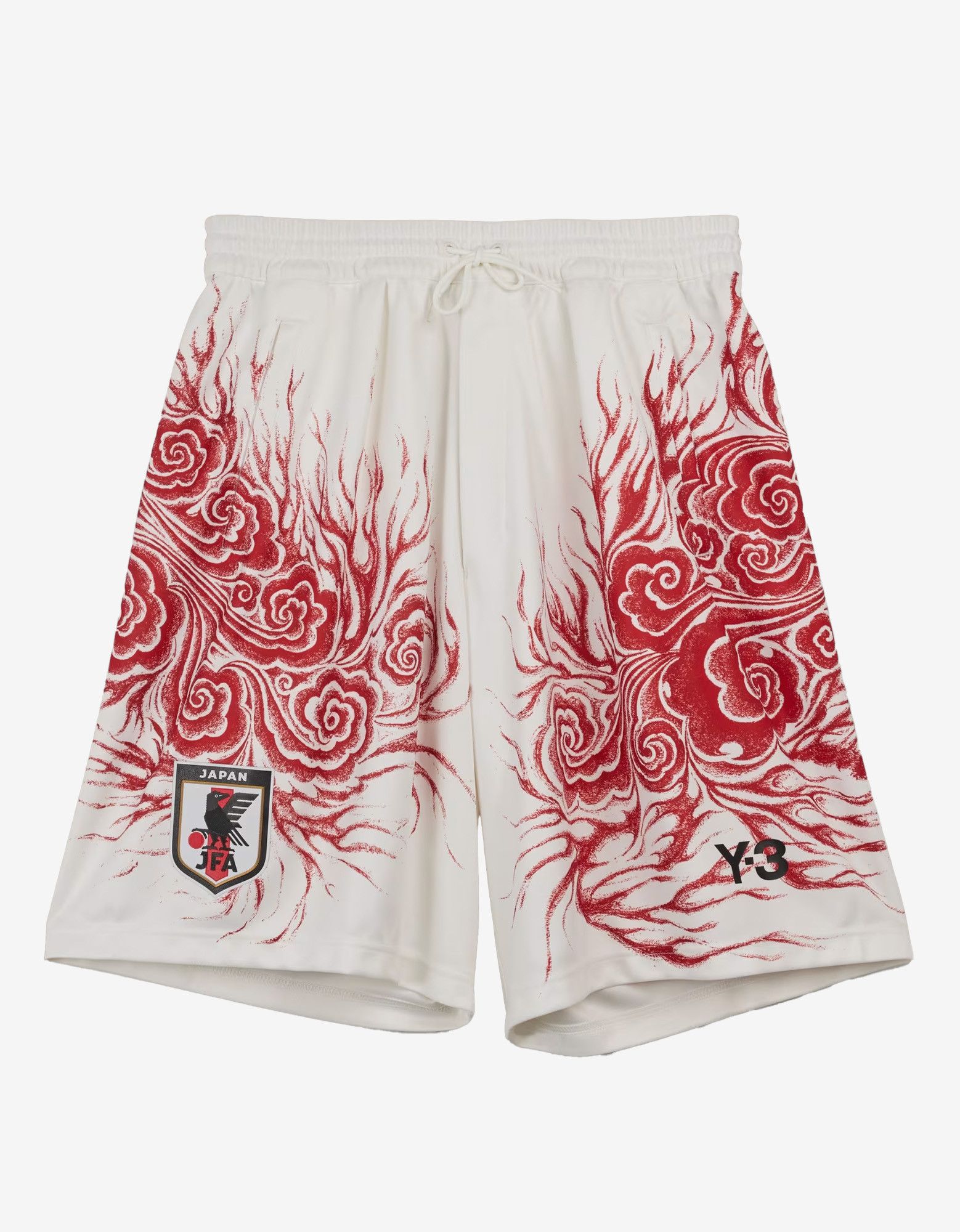 Y-3 Y-3 x JFA White Graphic Shorts | Grailed