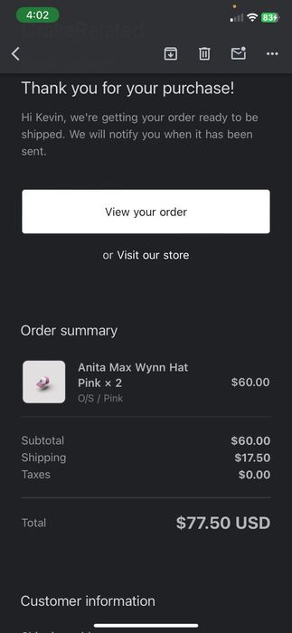 Drake Anita Max Wynn Hat | Grailed