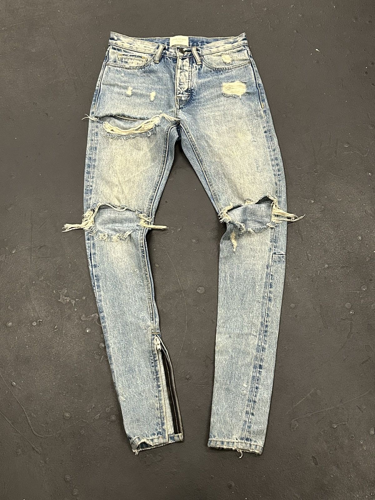 Fear of God Fear Of Gold distressed denim | Grailed