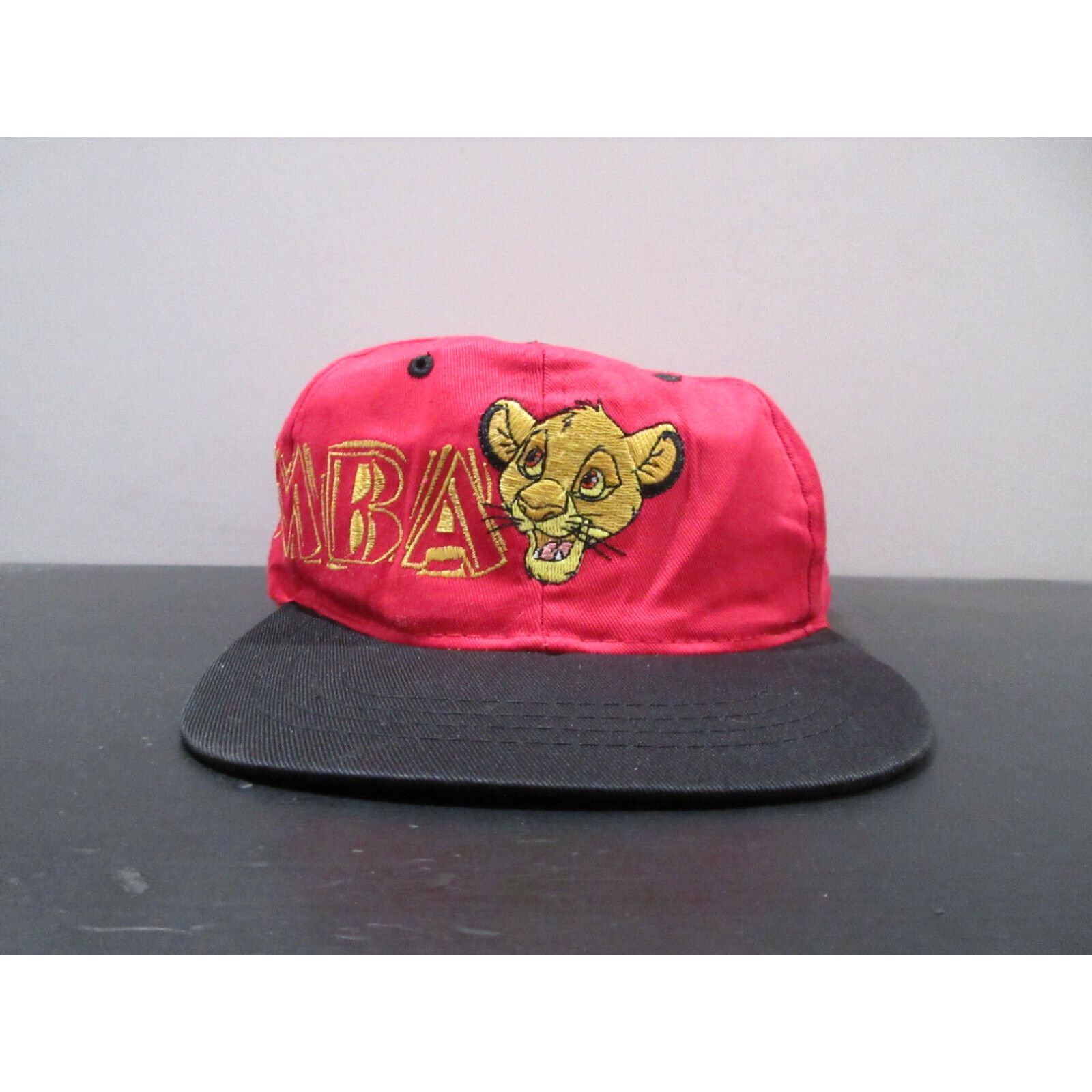 Disney VINTAGE Disney Hat Cap Snap Back Red Lion King Movie Simba Boys ...