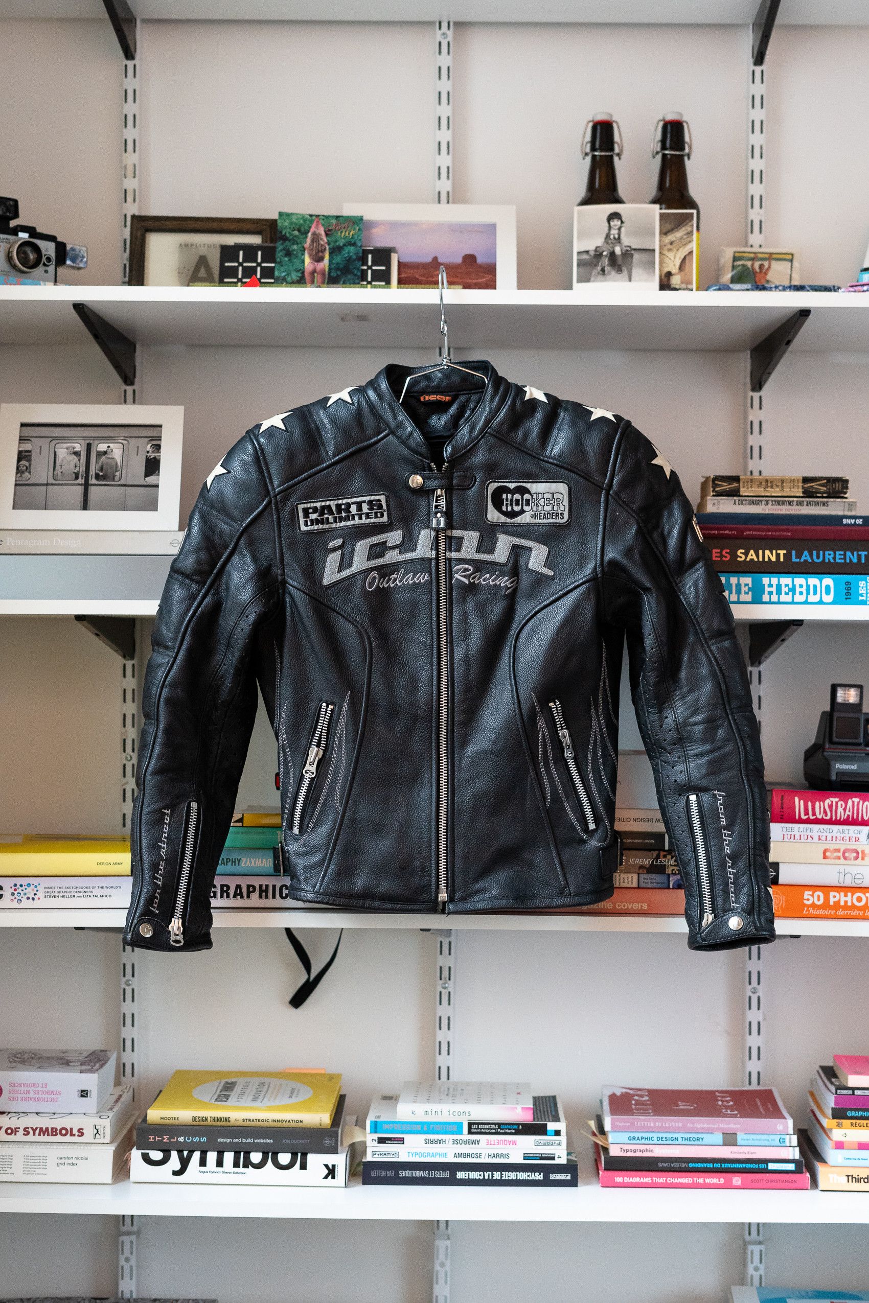 Vintage Icon Outlaw Leather Motorcycle Racing Jacket Black | Grailed