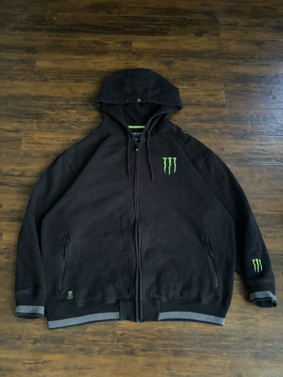 Vintage y2k monster energy zip up hoodie | Grailed