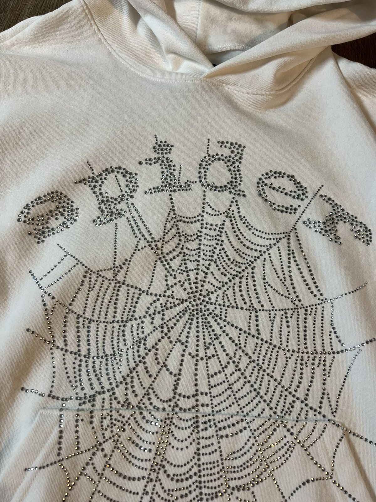 Spider Worldwide Sp5der OG Rhinestone Logo Hoodie Medium | Grailed
