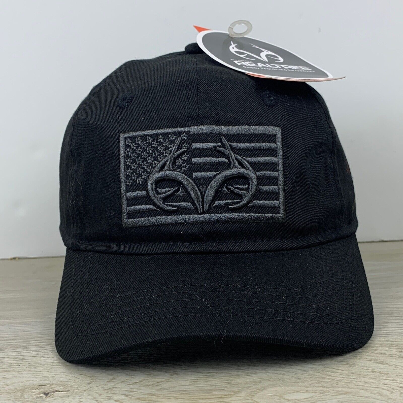 Realtree USA Hat RealTree Hunting Hat American Flag Black Adjustable ...