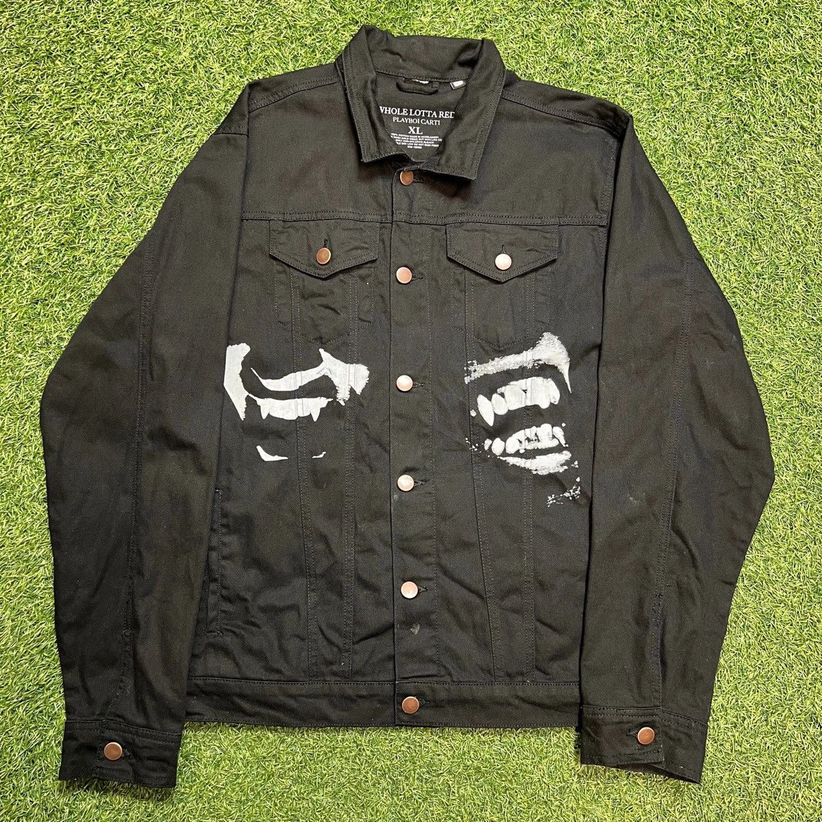 Playboi Carti Playboi Carti Whole Lotta Red Denim Jacket | Grailed