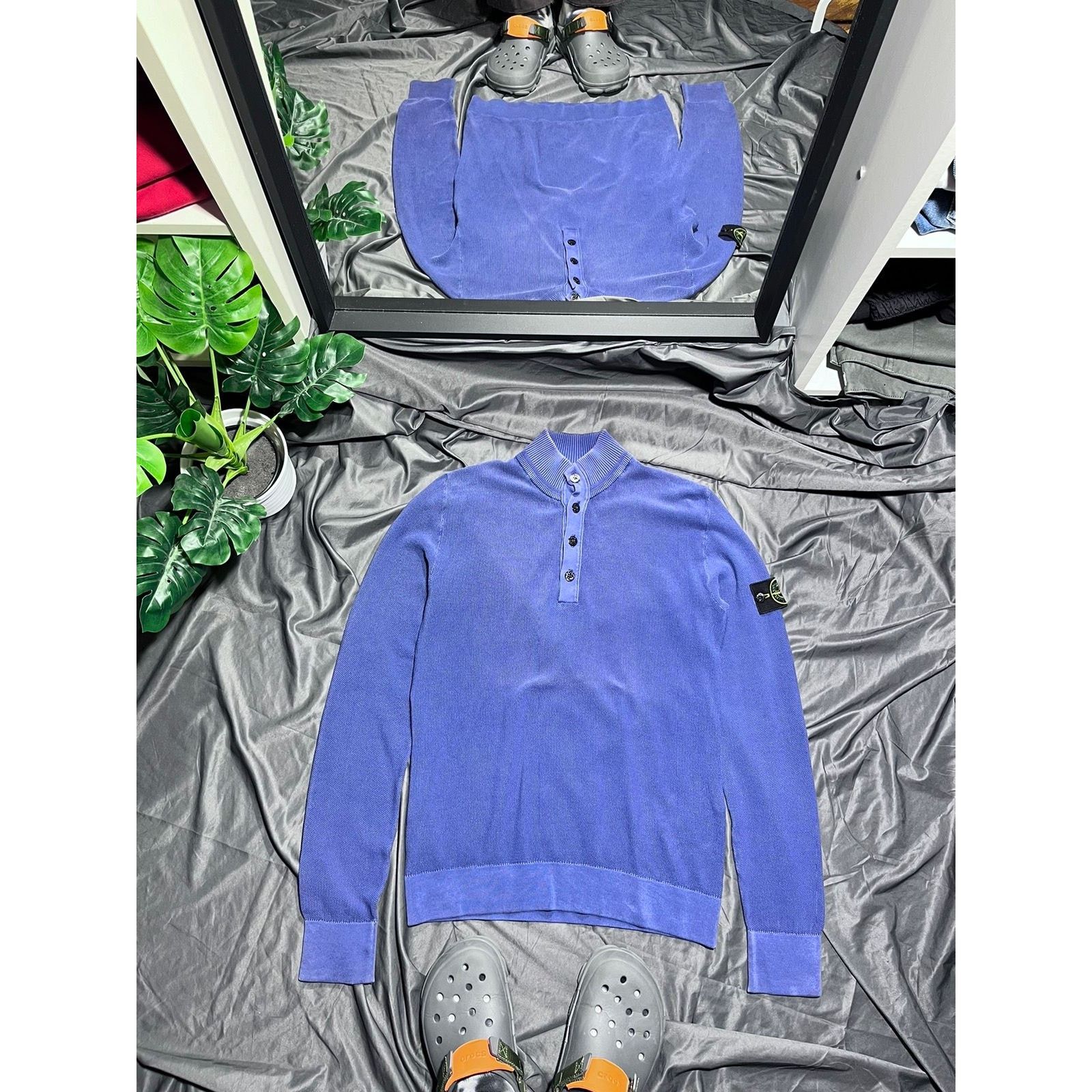 Stone Island Stone Island buttons crewneck 1/4 Italy designer luxury ...