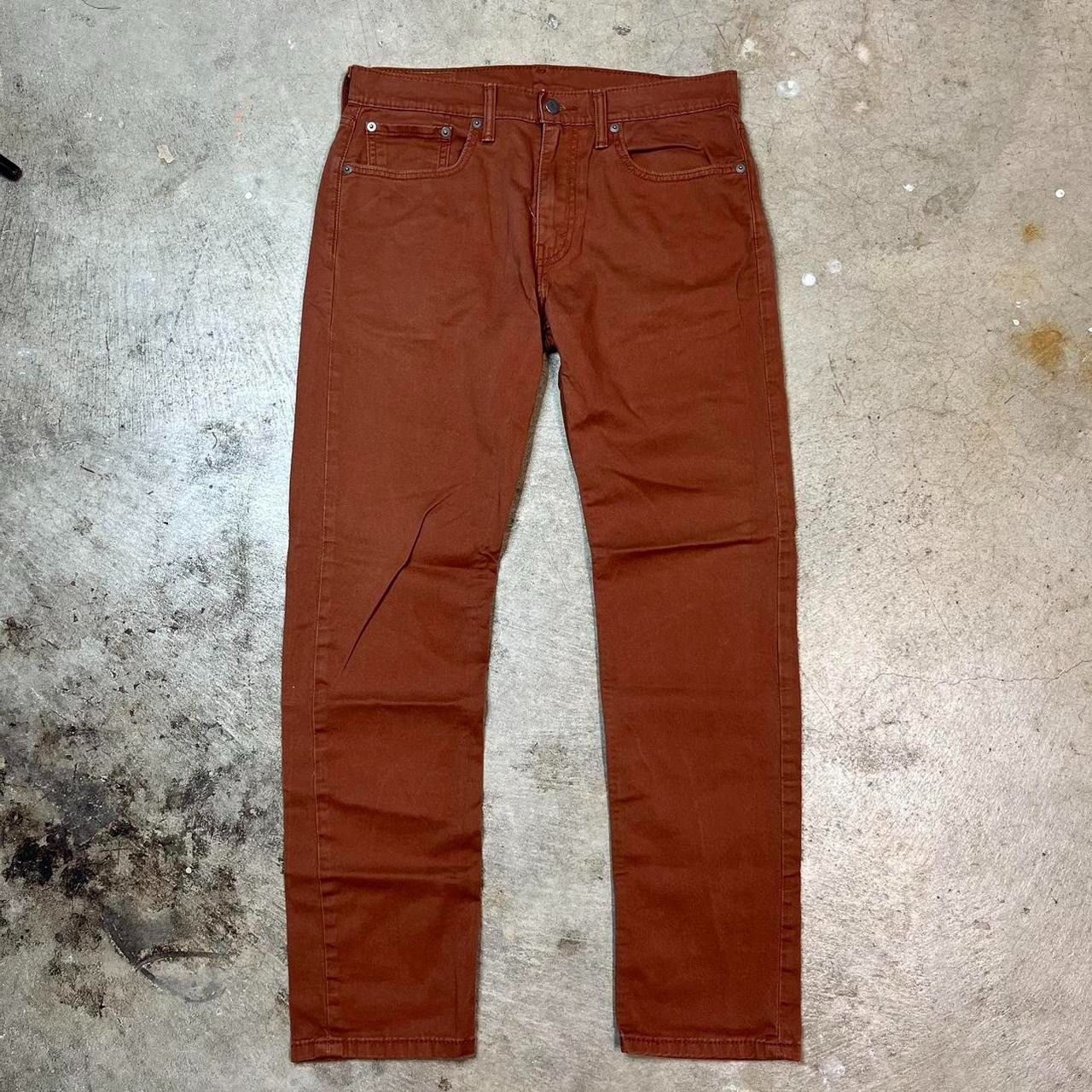 Levi's × Streetwear Levis 502 Burnt Orange Jeans Slim Straight Fit ...