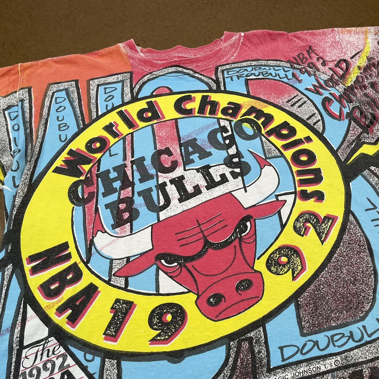 Chicago Bulls × Magic Johnson × Vintage 1992 Bulls Championship AOP ...
