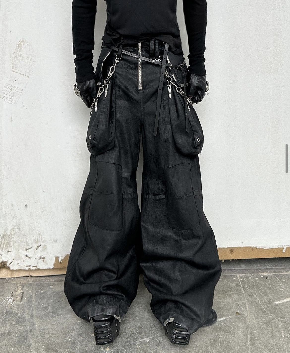 Shine Luxury GATSO layered motocargo pants | Grailed