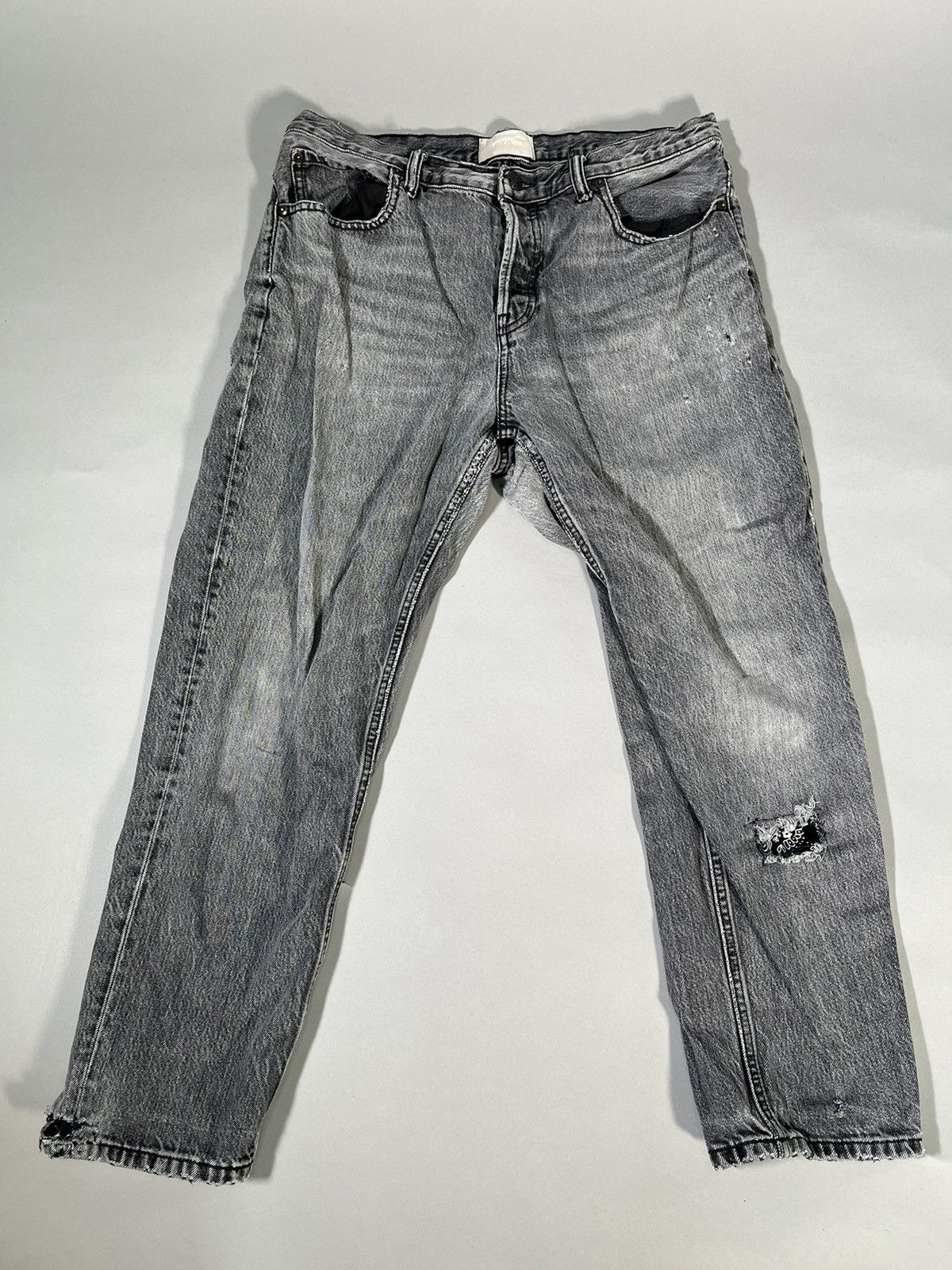 Custom × Distressed Denim × Everlane Custom Upcycled 1 of 1 Y2K Dark ...