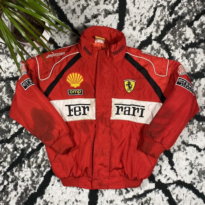 Vintage FERRARI VINTAGE 🏎️ VARSITY BOMBER RACING JACKET BIG LOGO HYPE ...