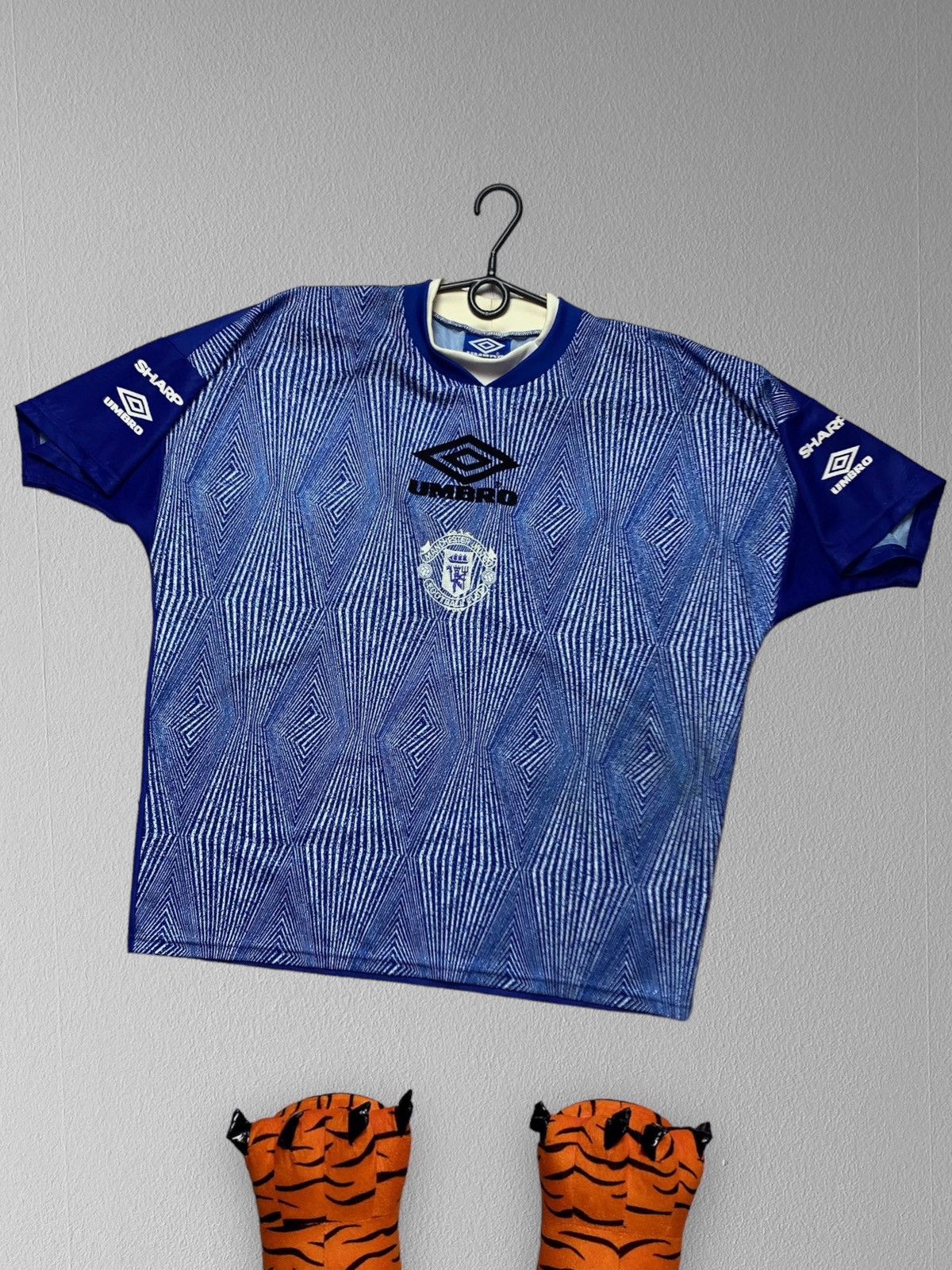 Vintage Vintage Manchester United blue jersey Umbro monogram | Grailed