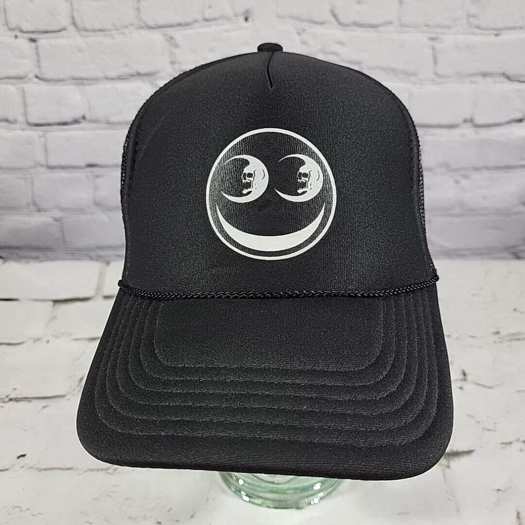 Vintage Optical Illusion Hat Skulls Moons Hidden Pictures Adult One ...