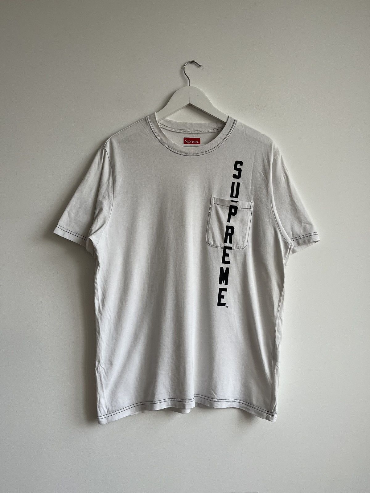 Supreme Contrast Stitch Pocket Tee | Grailed