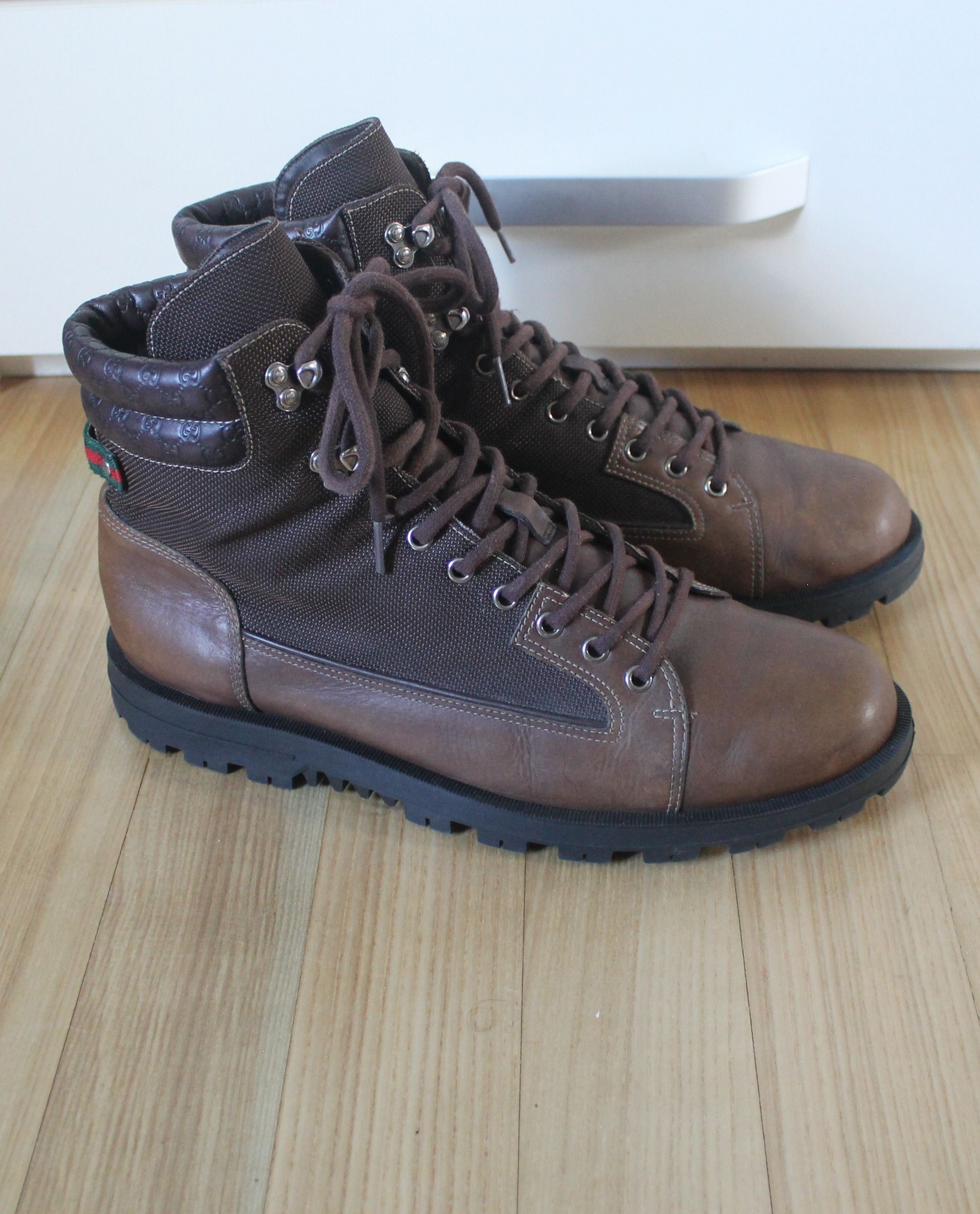 Gucci Gucci Men's 295321 Guccissima Lace Up Boots Brown | Grailed