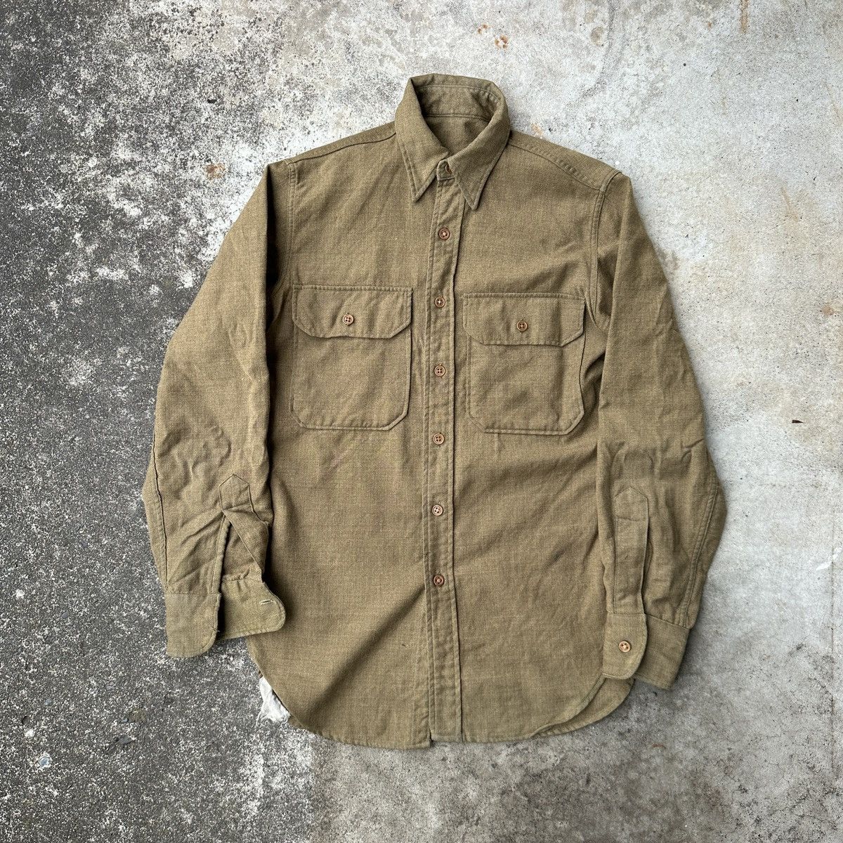 Made In Usa × Military × Vintage Korean War Military Wool shirt | Grailed