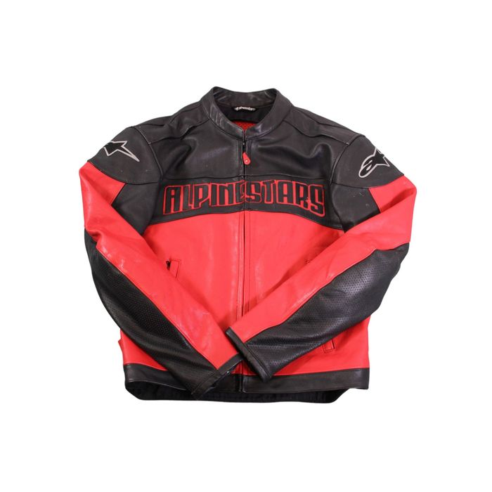Alpinestars Vintage Alpinestars Leather Motorcycle Jacket Full Zip Size ...