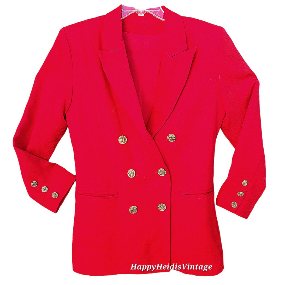 Vintage Vintage Basson Double Breasted Swirl Button Jacket Pockets ...