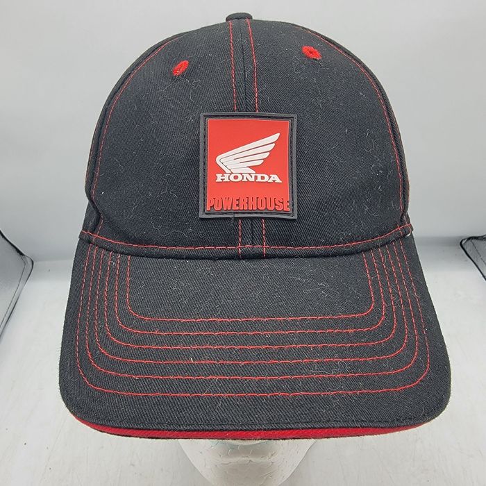 Honda Honda PowerHouse Black Red Hat Cap Motorcycles Motocross Cas ...