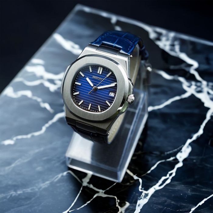 Seiko Seiko Mod NH35 Nautilus Blue Dial 5711 Custom Watch Steel | Grailed