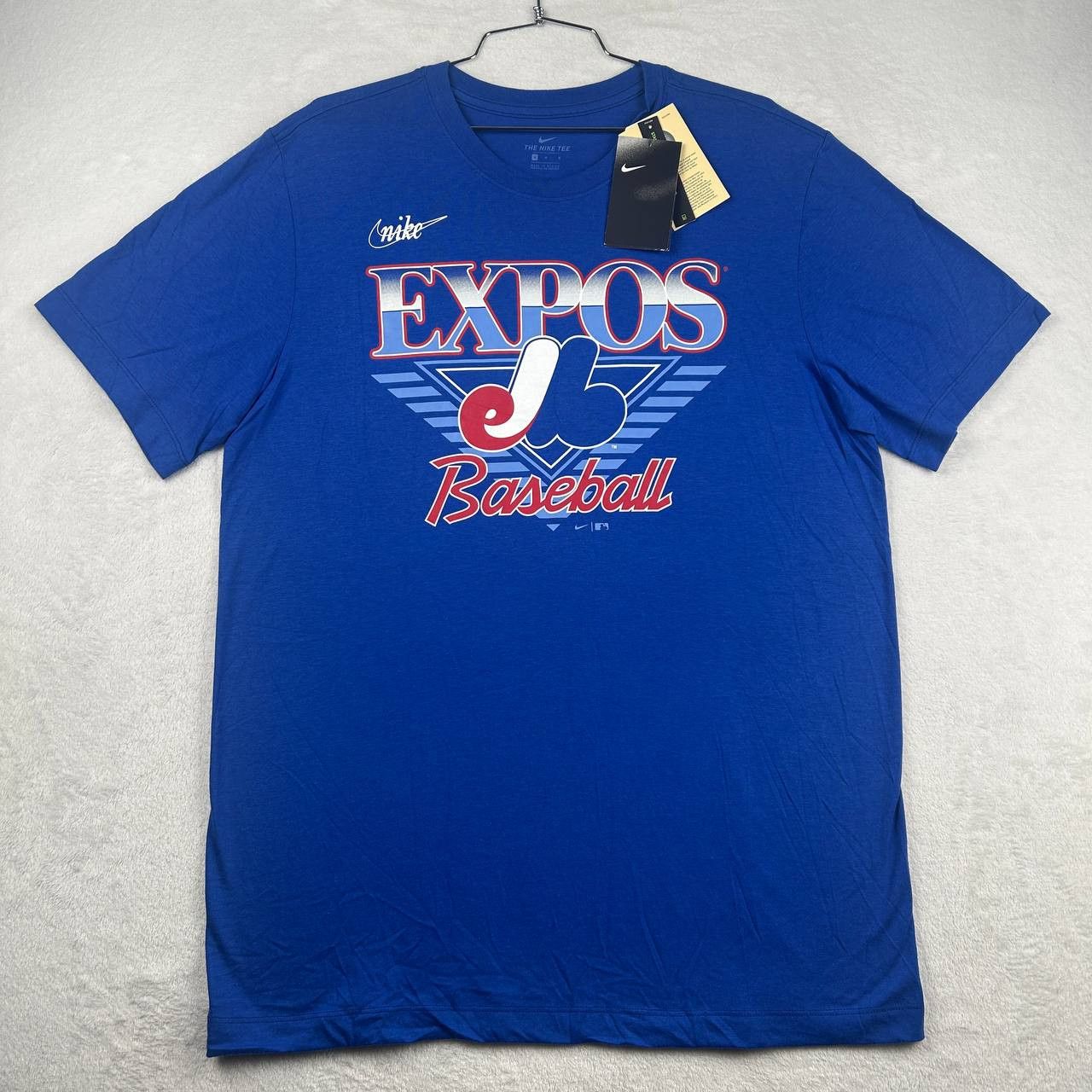Nike Montreal Expos Shirt Men Large Blue Nike Short Sleeve L New | Grailed