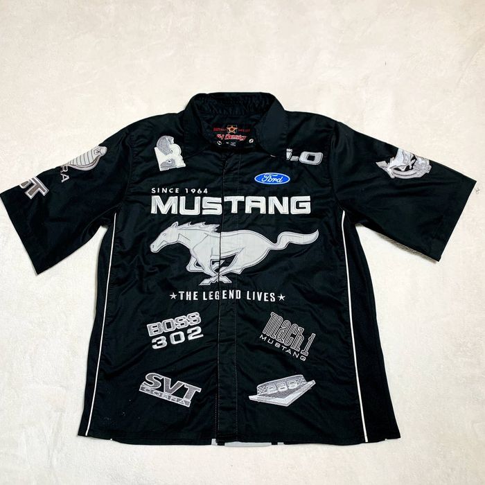 Jeff Hamilton VTG Jeff Hamilton Mustang Racing Pit Crew Shirt Sz M ...