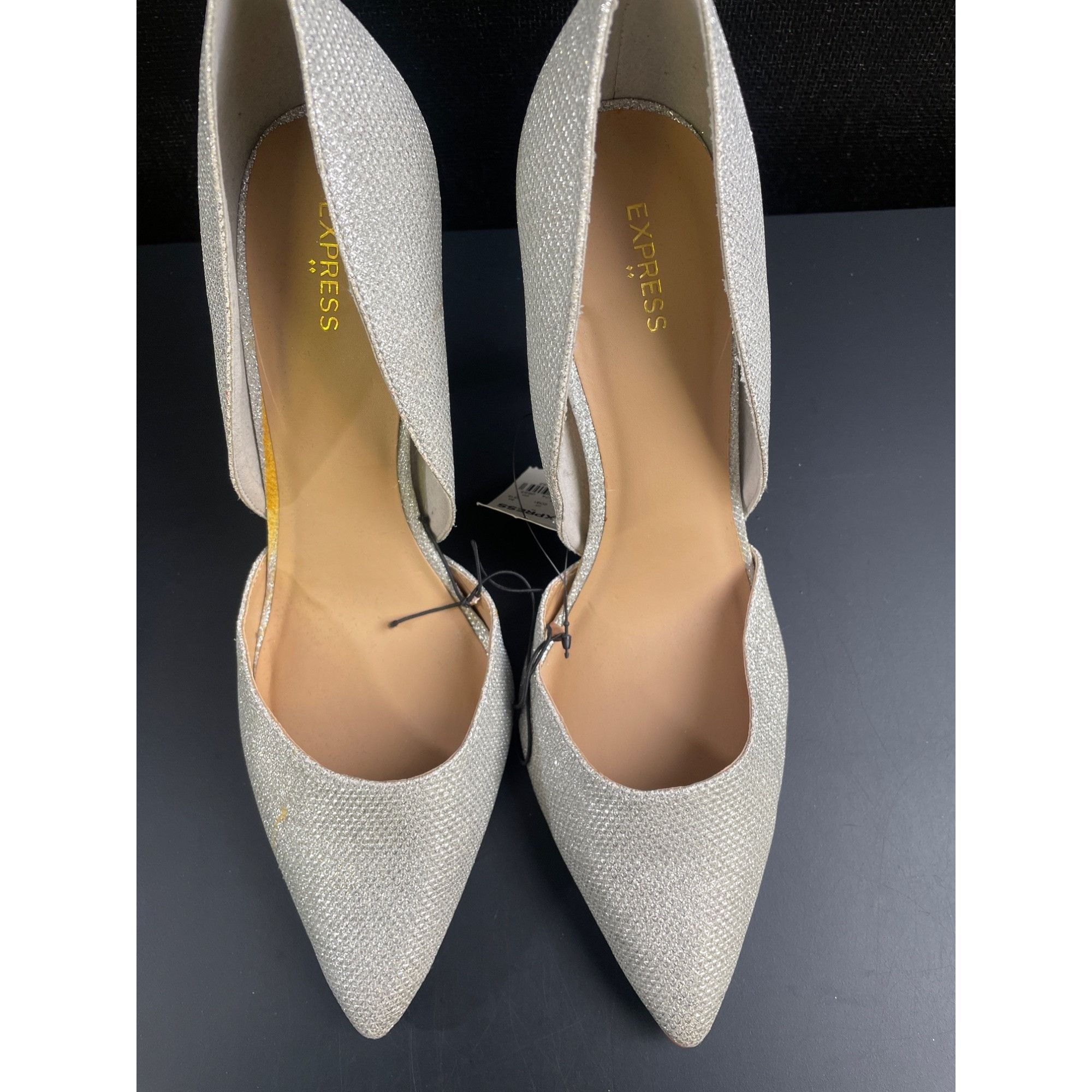 Express Express Women's Silver Glitter Shoes/Heels 4.5" Size 10 SKU ...