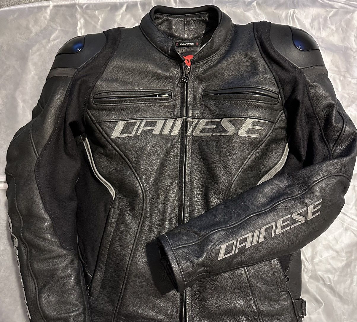 Dainese Leather Dainese G Racing Pelle DAINESE RACING C2 N R Jacket ...